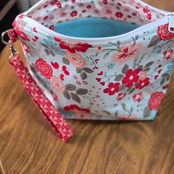 Cross Stitch Project Bag, Willows Farm, Patchwork Quilted Project Bag ...