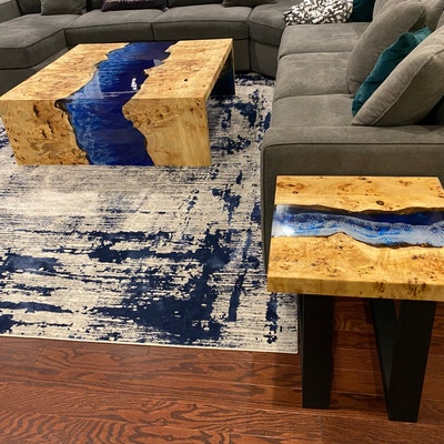 Custom Order Diameter Walnut Clear Round Epoxy Table-dining Table-poker ...