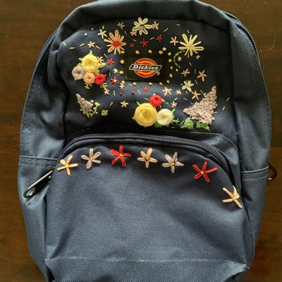 Large Hand Embroidered Backpack - Etsy