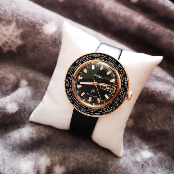 Raketa CITIES, Raketa World Time, Blue Watch, Time Zone Watch, Mens ...