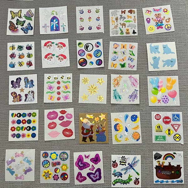 Vintage 70s/80s Mr Men & Little Miss Puffy Stickers - Etsy