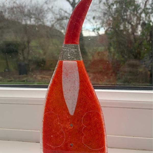 PUFFIN Glass Statue 22 Cm and 14.4 Cm High With 24 Carat Gold Element ...