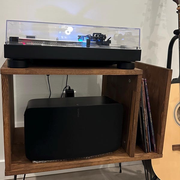 Handmade Solid Pine Turntable Stand With Record Storage - Etsy