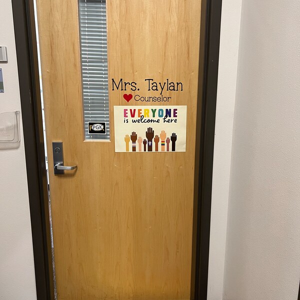 School Counselor Decal Vinyl Decal for Door Teacher School Counselor ...