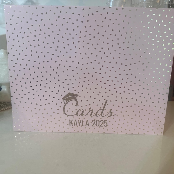 Graduation Card Box Decal, Card Holder Decal, Class of 2025 Gift, Gift ...