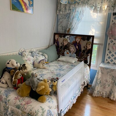 Frozen Elsa Anna Kristoff Olaf Stacked Fleece Fabric, Polyester No Pill ...