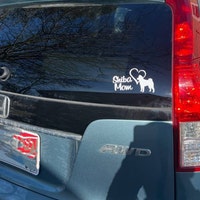 Pomeranian Pom Mom Heart Paw Decal Sticker for Car Window 8 Inch BG 297 ...