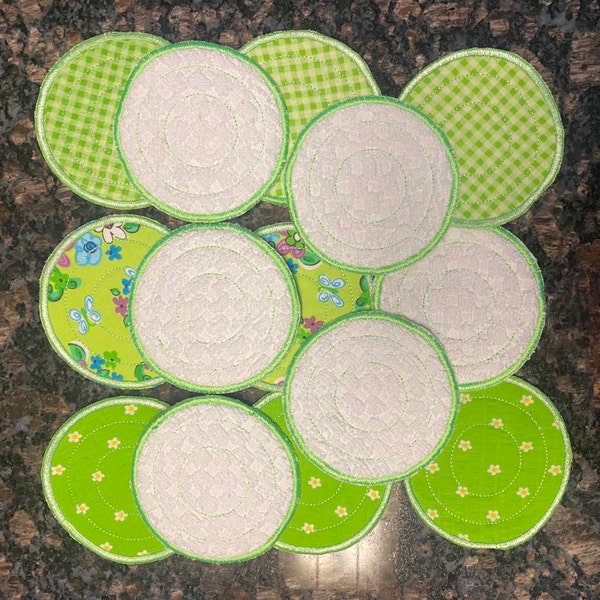 ITH Reusable Face Pads Satin Edge Digitized Machine Embroidery Design ...