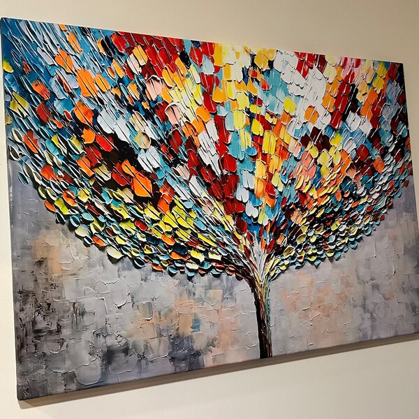 Modern Abstract Fish Shoal Wall Art Canvas Print, Colorful Fish Herd ...