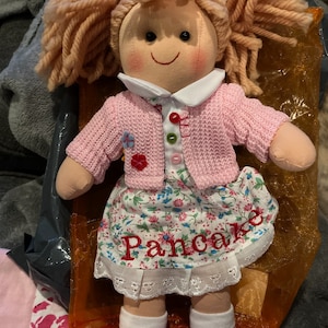 Rag Doll Poppy Personalised With Any Name. 28 Cm Ragdoll Christening ...