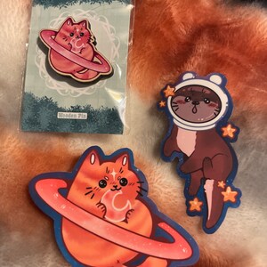 Otter Space Otter Space Stars Astronaut Kawaii Sticker Weather ...