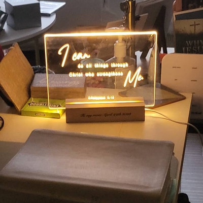 Personalized Bible Verse LED Light, Custom Favorite Bible Verse Gift ...