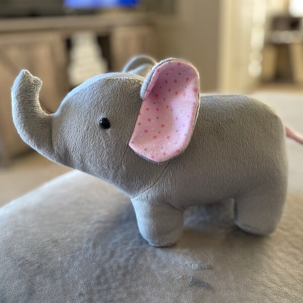 Stuffed Elephant - PDF Sewing Pattern & Tutorial | Stuffed Animal ...