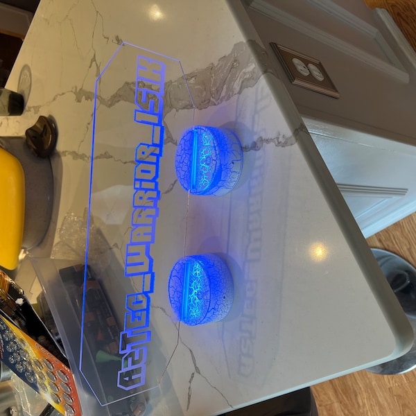 Personalized XL Gamertag Light Sign , Custom Gamer Tag Sign ...