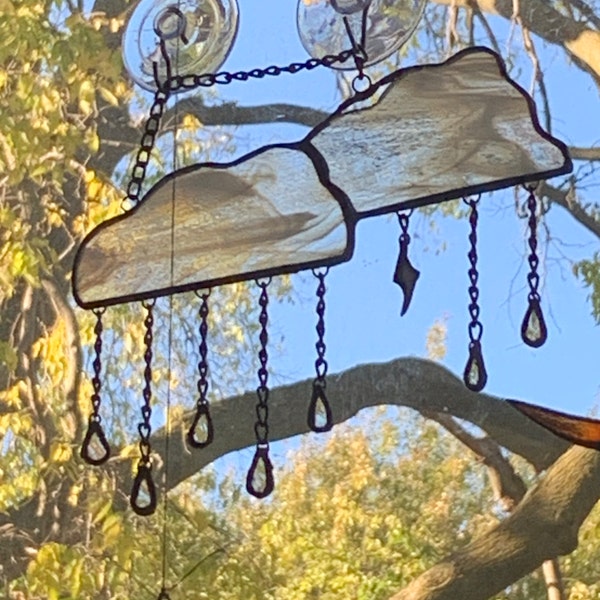 Stained Glass Volcano Suncatcher - Etsy