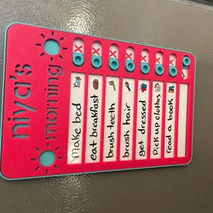 Sliding Routine Chart Chore Chart Daily Checklist Kids - Etsy