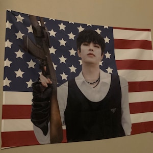 Twice Momo Pink Flag Banner, Twice Momo Kpop American Flag Tapestry ...