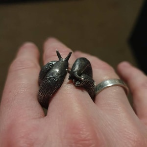 Slug Ring, Silver, Bronze, Realistic - Etsy
