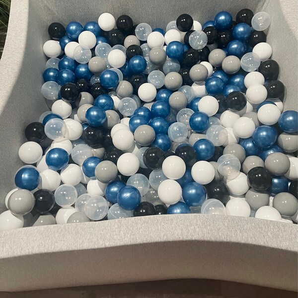 Large Square Ball Pit + 400 Balls Included - Gray, Pit Ball Kids, Pit ...