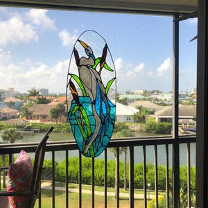 Ocean Wave Stained Glass Window Cling - Etsy