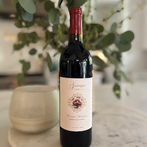 Personalized Dog or Cat Wine Label With Custom Story on the Back Gift ...
