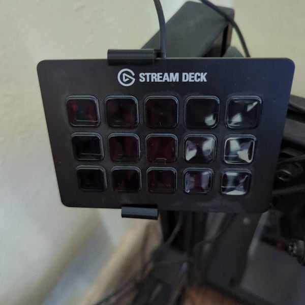 Streamdeck Mk2 Mount for Thrustmaster T818 Left Mount for Stream Deck, Cable Management Mount ...
