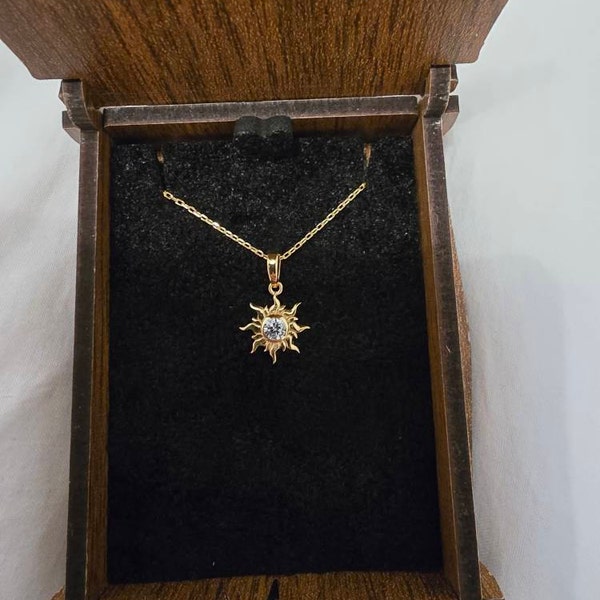 14K Solid Gold Cross Crown Necklace, 925 Silver Cross Crown Necklace ...