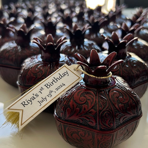 Pomegranate Wedding Favors for Guests, Personalized Elegant Favor Boxes ...