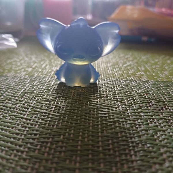 1.5" Natural Crystal Stitch Carving/gemstones Stitch Figurine/ Cartoon ...