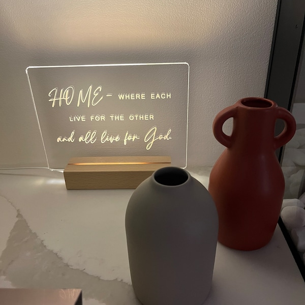 Personalized Bible Verse LED Light, Custom Favorite Bible Verse Gift ...