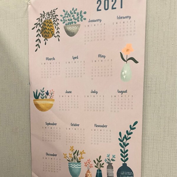 2025 Year at a Glance Calendar | Year at a Glance Calendar, Yearly ...