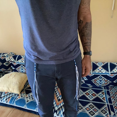 TZITZIT Sephardic or Ashkenazi Set of 4 in 100% Cotton or Linen INDIGO ...