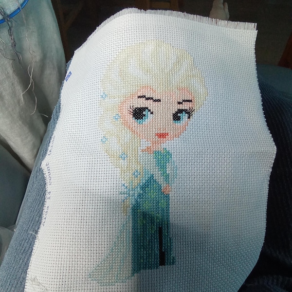 Little Elsa Cross Stitch Pattern Princess Cross Stitch Home Decor Wall ...