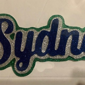 Name for Homecoming Mum Glitter Decal Cut Out - Etsy