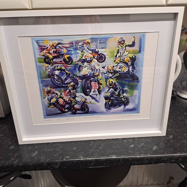 Michael Dunlop Limited Edition Art Print by Jeff Rush Motorcycle Racing ...