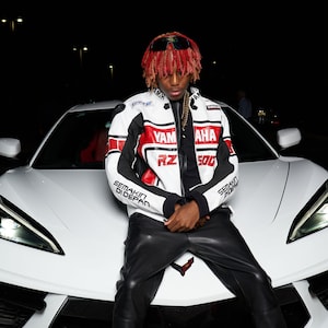 YAMAHA Men Motorbike Racing Leather Jacket Red & White Available All ...