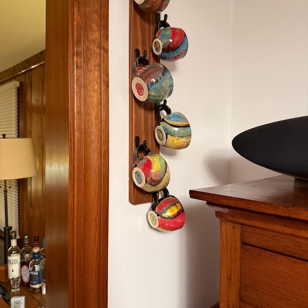 Vertical Mug Rack|space Saver Vertical Mug Holder Rack Apartment Coffee ...