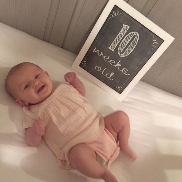 15 Printable Baby Milestone Chalkboard Signs - First Year Baby Signs ...