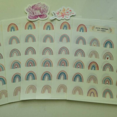 Boho Rain Sticker Sheet, Rain Stickers, Cloud Stickers, Weather ...