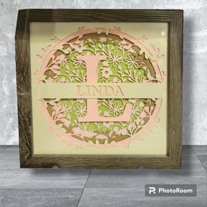 3D Split Monogram A-Z Shadow Box, Custom Name, Alphabet Family Name SVG ...