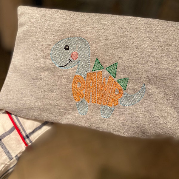 BUNDLE Girl and Boy RAWR Dinosaur Sketch Machine Embroidery Design File ...