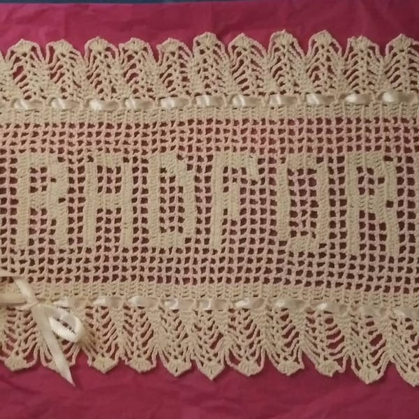 Custom Handmade Crocheted Name Doilies - Gift - Name Doily ...