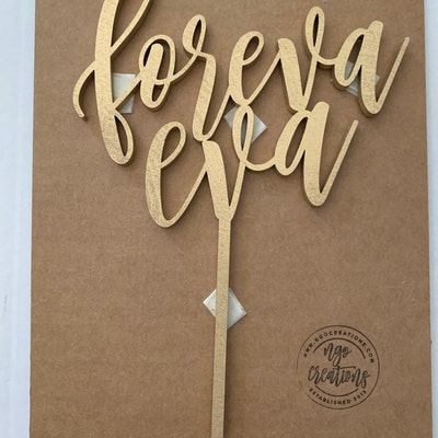 Foreva Eva Wedding Cake Topper, 6.5w Inches VERSION 2, Forever Topper ...