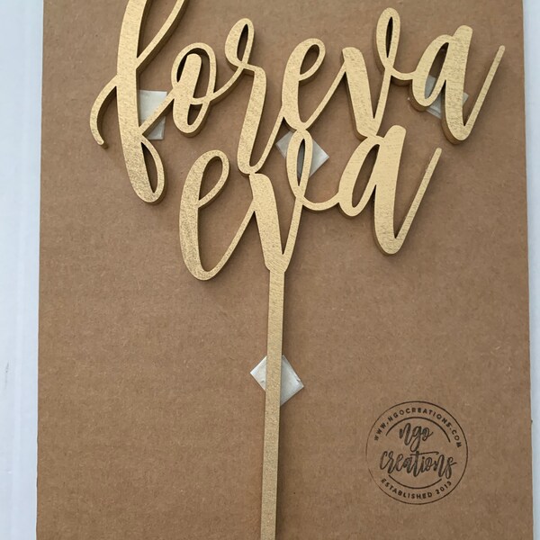 Foreva Eva Wedding Cake Topper, 6.5"w Inches - VERSION 2, Forever ...