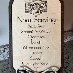 Second Breakfast Sign Wood Engraved LOTR Kitchen Wall Decor. - Etsy