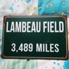 PERSONALIZED LAMBEAU FIELD Distance Sign, Lambeau Field Stadium ...