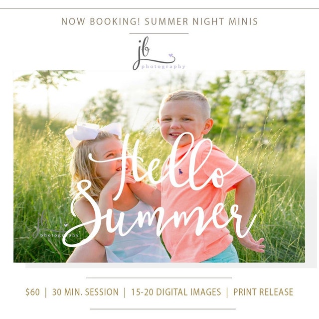 Mini Session Template Photography Marketing Photography Ad | Etsy