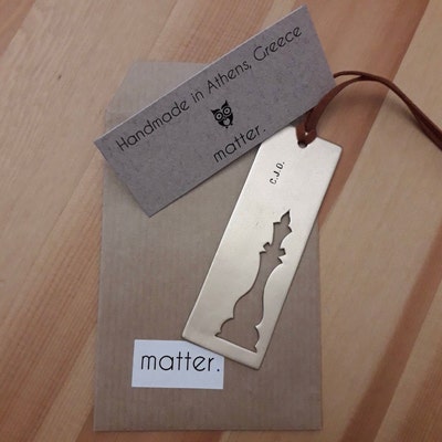 Cat Metal Bookmark Cat Owner Gift Book Nerd Engraved - Etsy