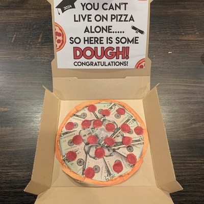 The Best Part of A Pizza is the Dough,pizza Box Money Sign, Money Gift ...