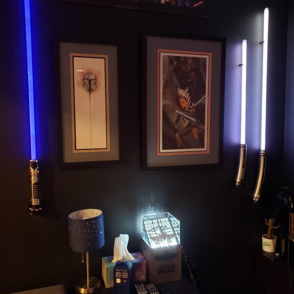 Galaxys Edge Lightsaber Mount, 2 Prong Pommel Lightsaber Mount, Low ...